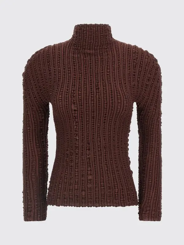 Issey Miyake Textured High Neck Jumper