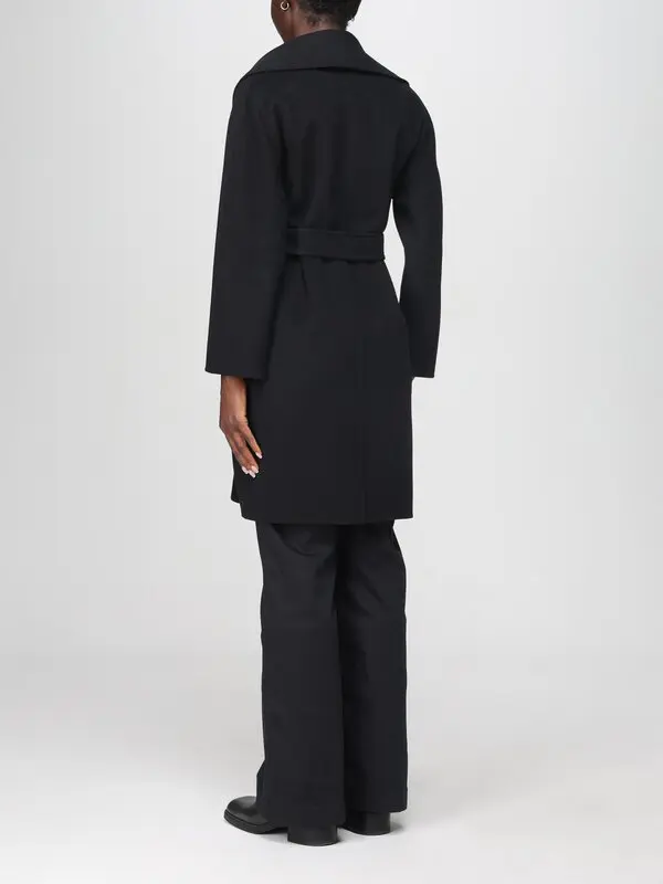 Max Mara Belted Wrap Coat - Black