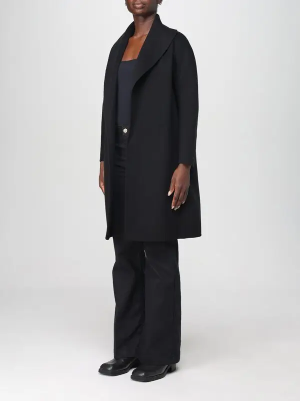 Max Mara Belted Wrap Coat - Black