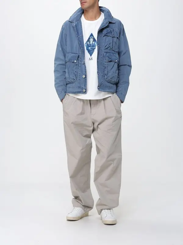 C.P. COMPANY 50 Fili Hooded Denim Jacket With Lenses - Grey