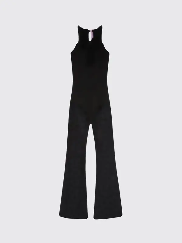 MARGHERITA MACCAPANI Dance Jumpsuit In Ribbed Viscose And Polyamide With Floral Motif