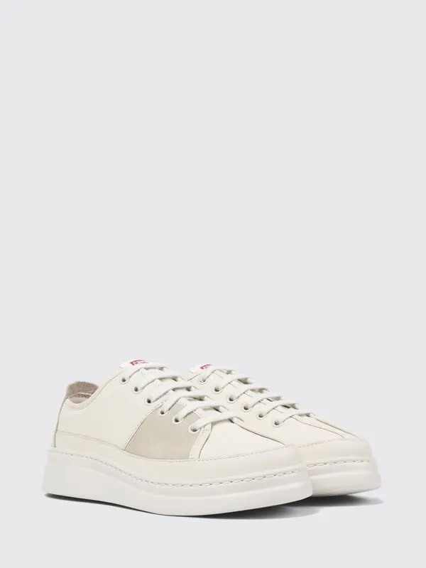 Camper Bi Twins Low-top Sneakers In Smooth And Suede Leather