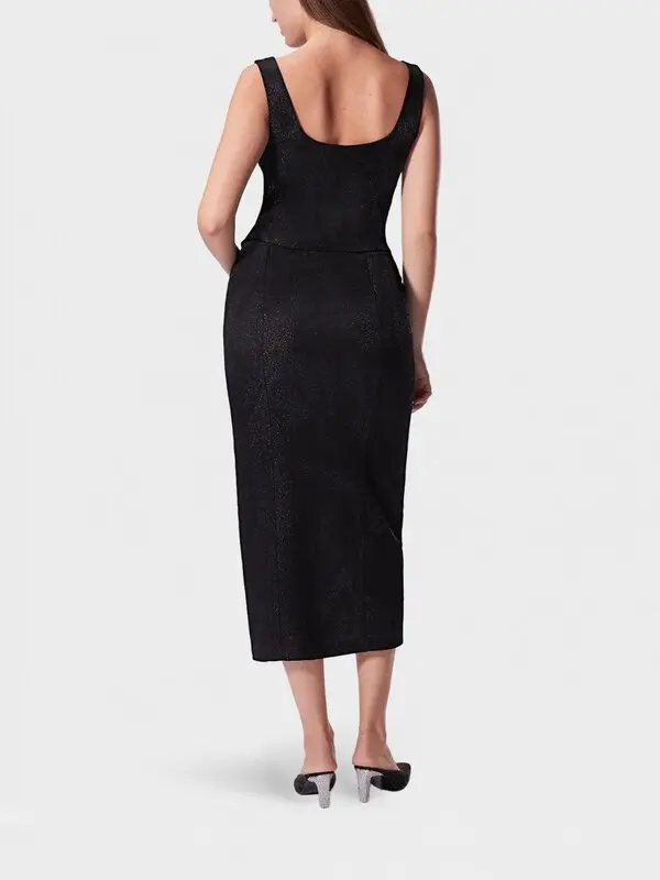 MARGHERITA MACCAPANI Glitter Cotton Blend Pencil Skirt