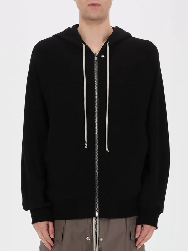 Rick Owens Cotton Zip-up Hoodie - Black