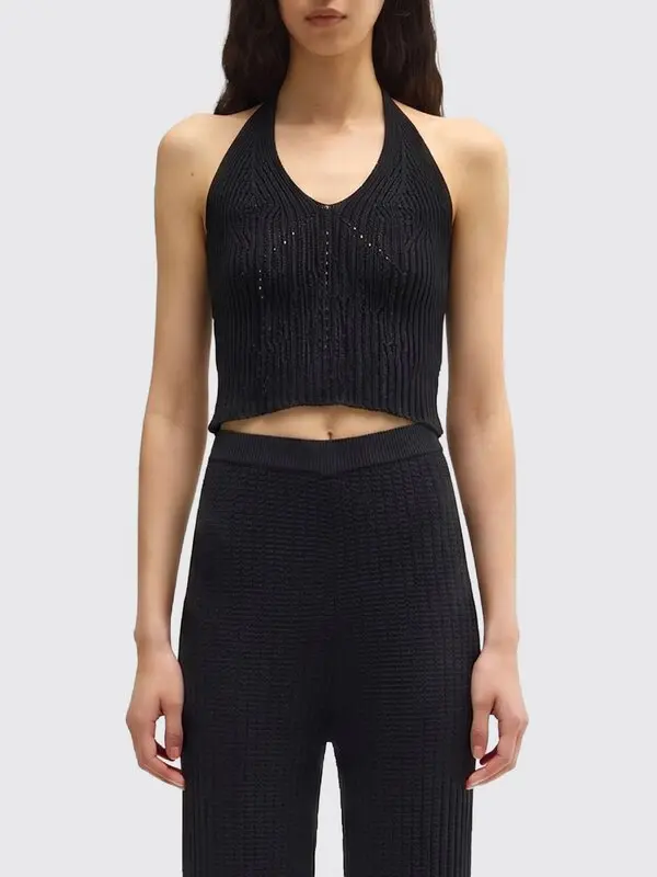 MARGHERITA MACCAPANI Mariah Knitted Cotton Halterneck Top