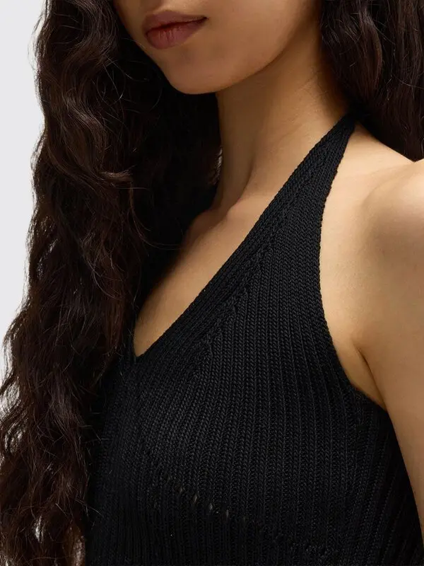 MARGHERITA MACCAPANI Mariah Knitted Cotton Halterneck Top