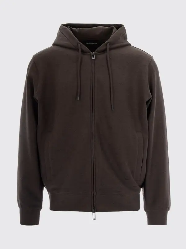 Emporio Armani Cotton Blend Hoodie - Grey