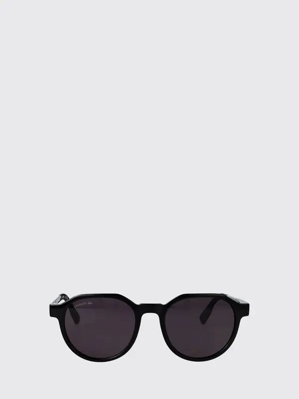 Lacoste Tortoiseshell Acetate Aviator Sunglasses With Monogram Logo - Black