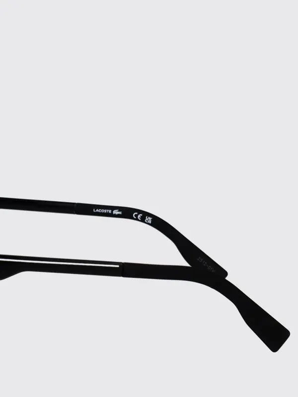 Lacoste Tortoiseshell Acetate Aviator Sunglasses With Monogram Logo - Black