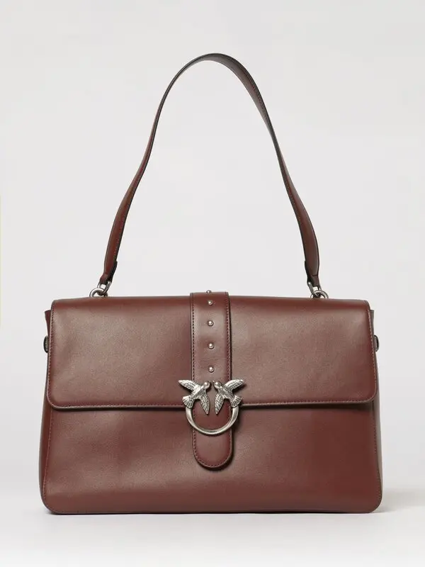 Pinko Leather Shoulder Bag - Red