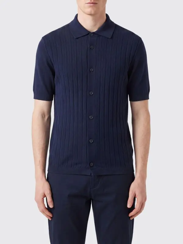 Brunello Cucinelli Knitted Polo Shirt - Blue