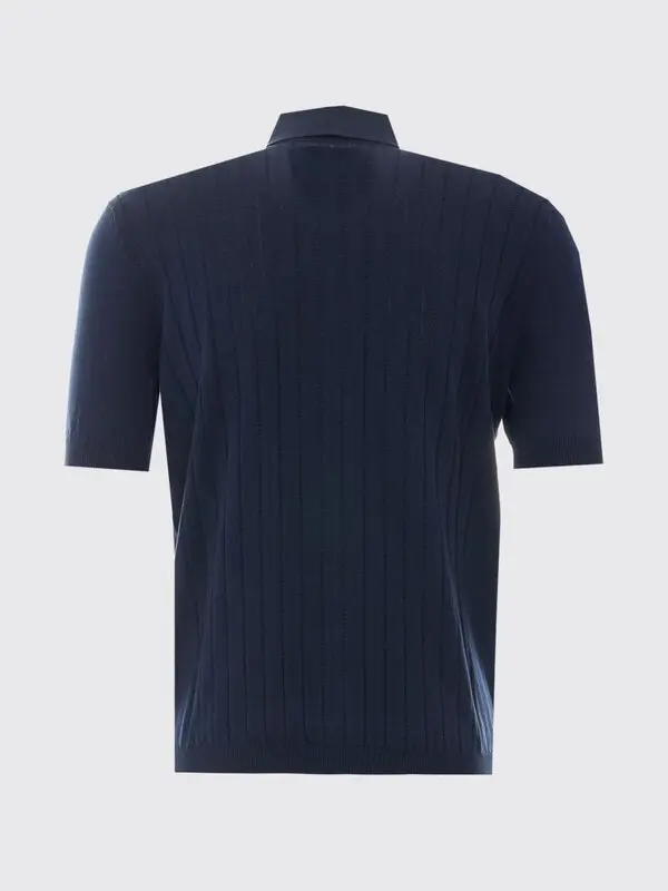 Brunello Cucinelli Knitted Polo Shirt - Blue