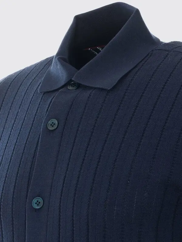 Brunello Cucinelli Knitted Polo Shirt - Blue
