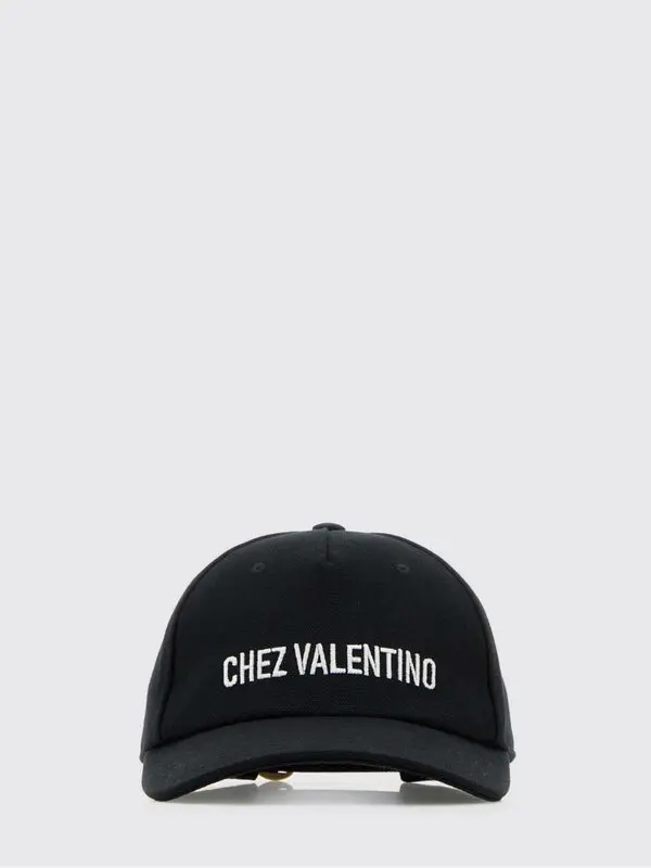 Valentino Garavani Chez Cotton Canvas Baseball Cap - Black