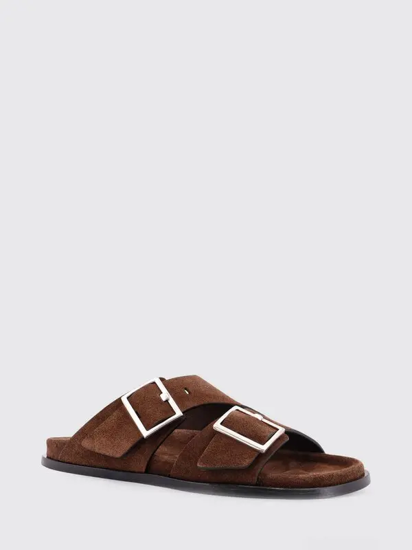 ALOHAS Suede Double Buckle Mule Sandals