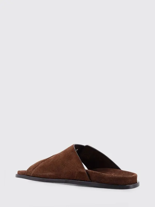 ALOHAS Suede Double Buckle Mule Sandals