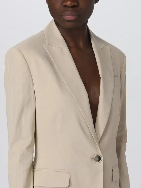 Pinko Single-breasted Notch Lapel Blazer - Beige