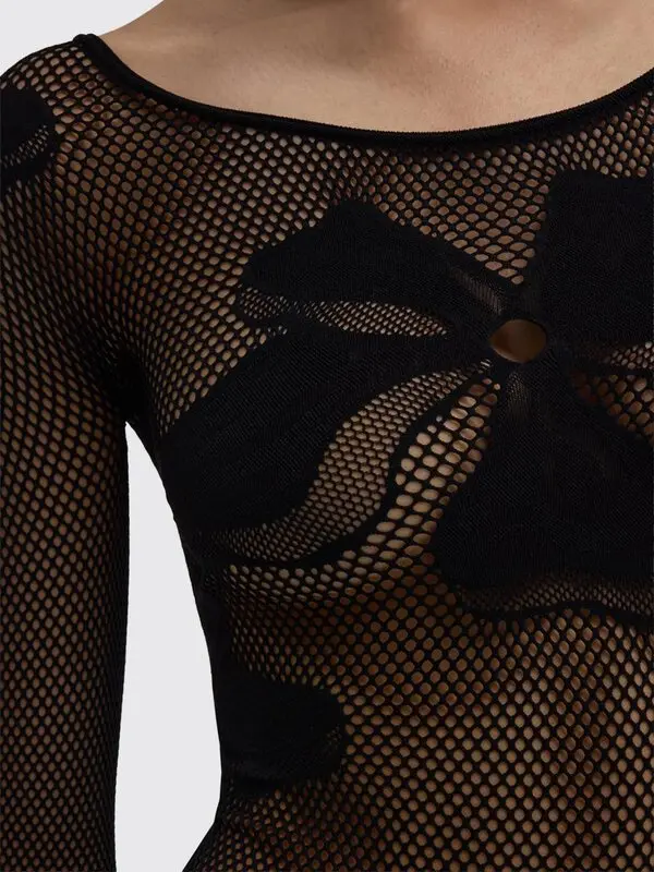 MARGHERITA MACCAPANI Monogram Floral Mesh Catsuit