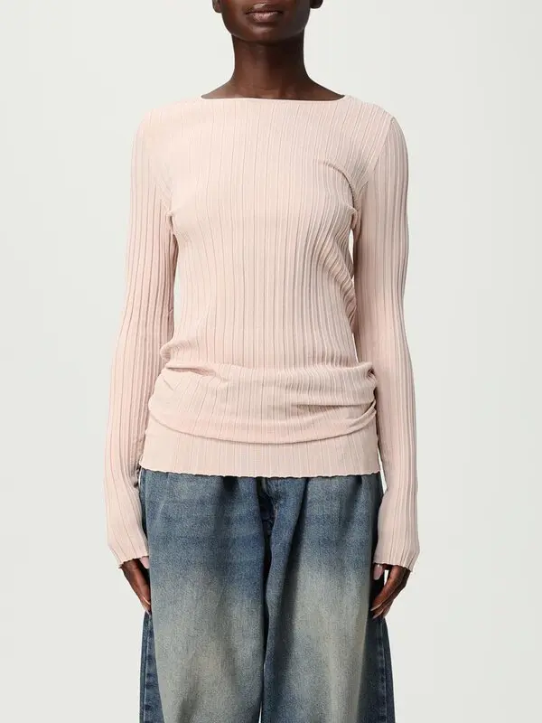 Moschino Ribbed Knit Top - Pink