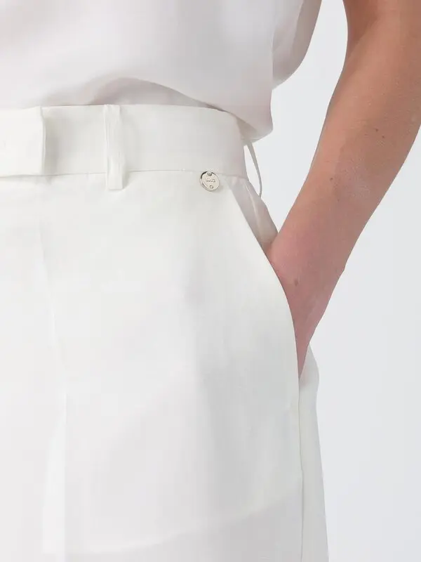 Liu Jo Linen Blend Tailored Pants - White