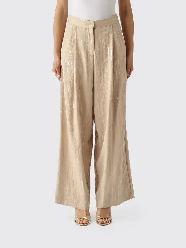 MEIMEIJ Meimei Viscose Blend Wide-leg Trousers With Sequins