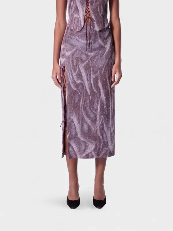 MARGHERITA MACCAPANI Glitter Abstract Pattern Pencil Skirt