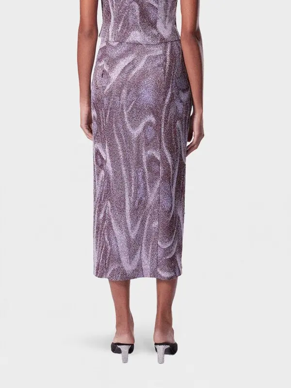 MARGHERITA MACCAPANI Glitter Abstract Pattern Pencil Skirt