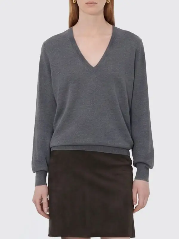Loulou De Saison V-neck Cashmere Jumper - Grey