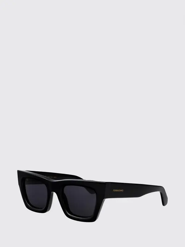 FERRAGAMO Rectangular Cat-eye Sunglasses In Acetate With Lettering Logo
