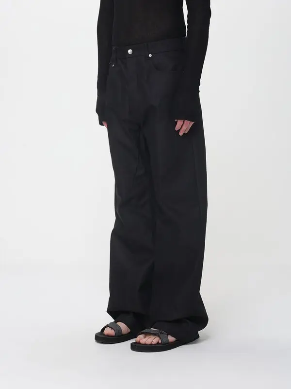 Rick Owens Wide Leg Denim Jeans - Black
