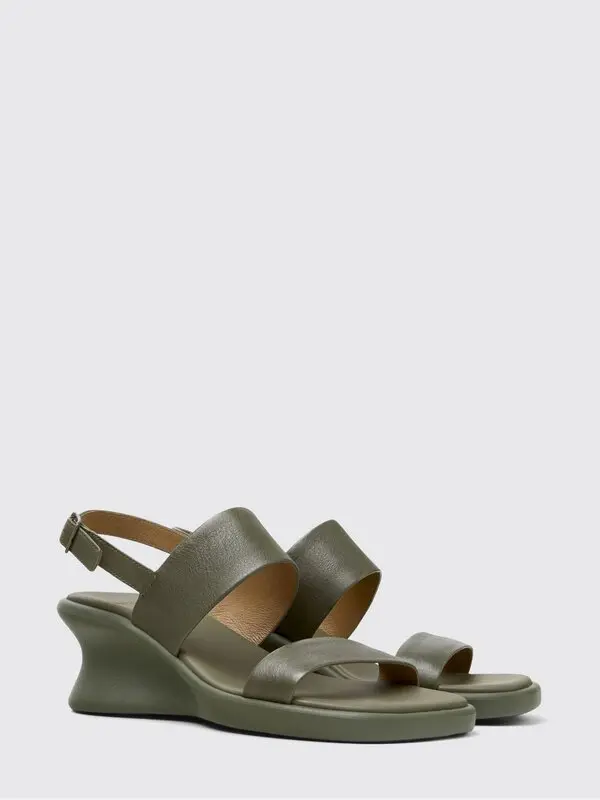 Camper Louise Leather Wedge Sandal