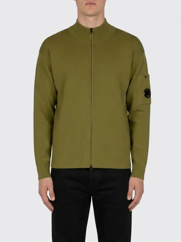 C.P. COMPANY Cotton Zip-up Cardigan - Green