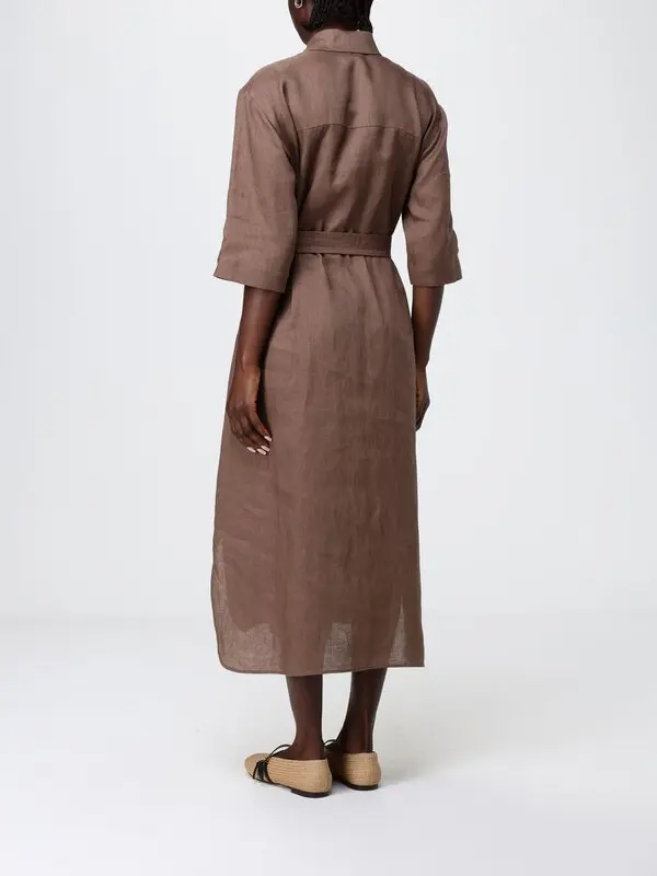 Max Mara Midi Linen Chemisier Dress