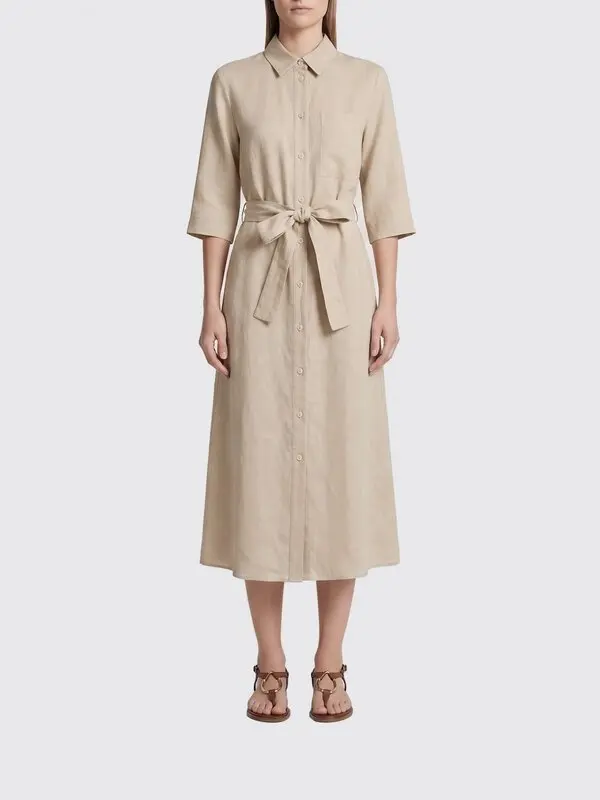 Max Mara Linen Chemisier Dress - Milk