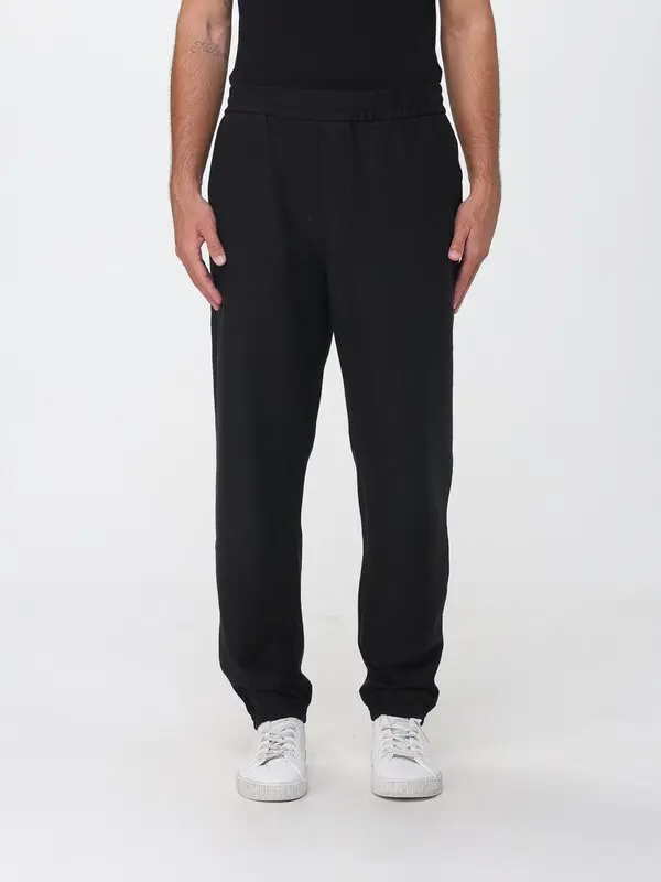 Emporio Armani Monogram Trousers - Black
