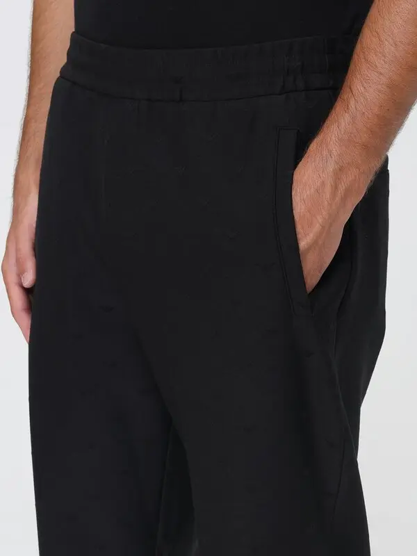 Emporio Armani Monogram Trousers - Black