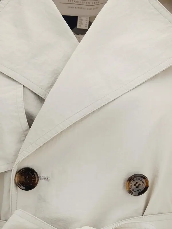 Barbour Layla Double-breasted Nylon Trench Coat