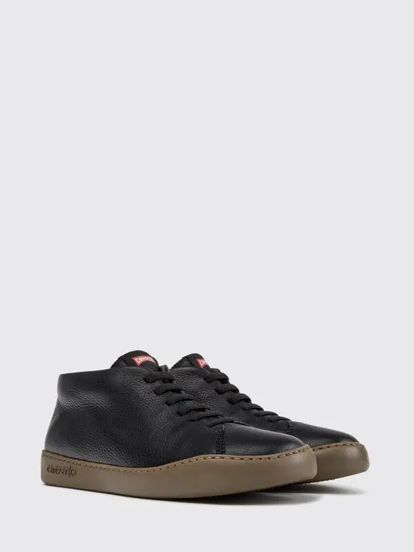 Camper Peu Touring Mid Top Slip-on Sneakers In Natural Grain Leather