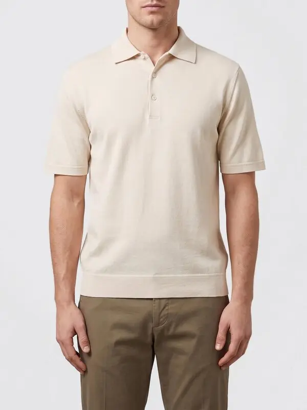 LARDINI Cotton Polo Shirt - Ivory