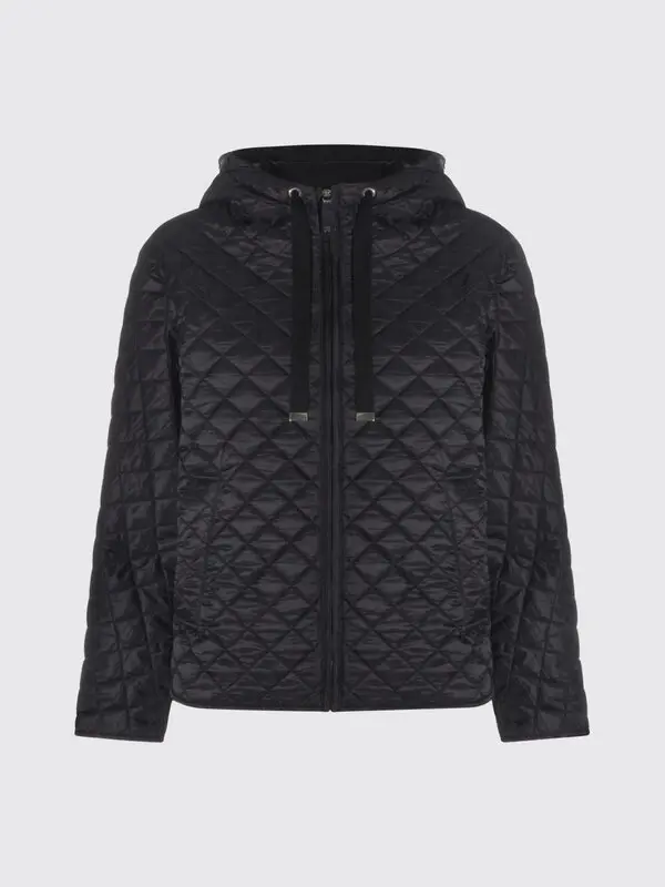 Max Mara Hooded Quilted Jacket - Black
