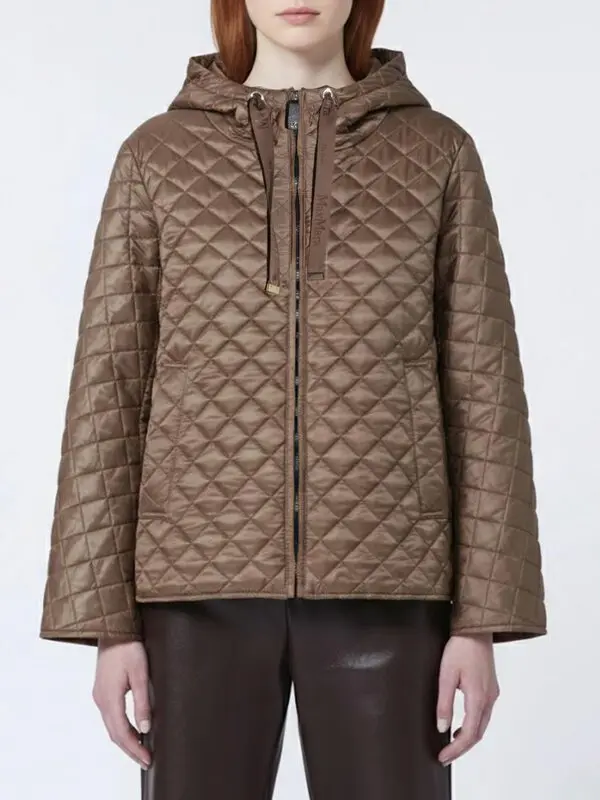 Max Mara Quilted Hooded Jacket - Brown