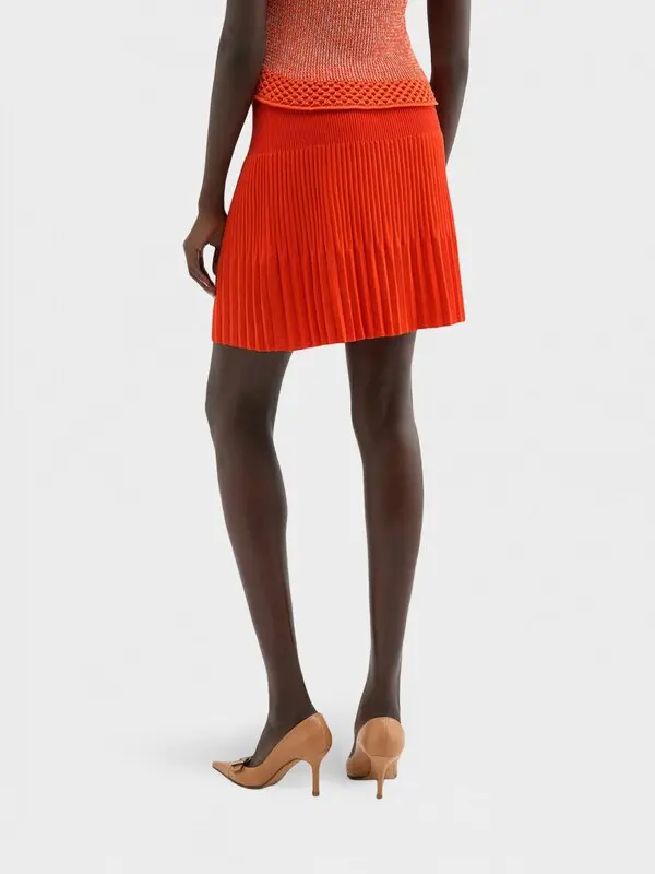 MARGHERITA MACCAPANI Pleated Cotton Skirt
