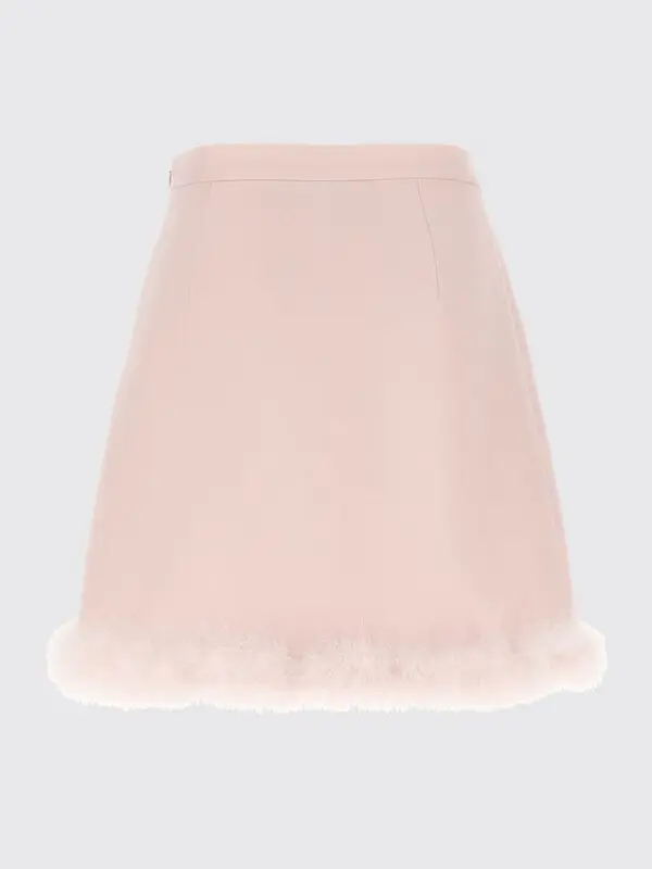 Valentino Garavani Feather-trimmed Wool Mini Skirt