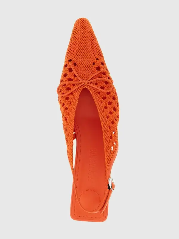 Jacquemus Duelo Crochet Knit Slingbacks