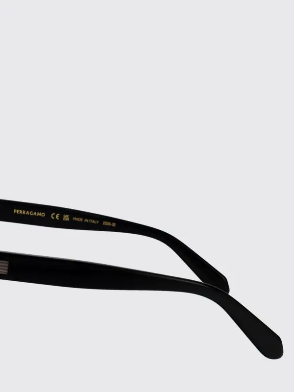 FERRAGAMO Rectangular Aviator Sunglasses In Acetate With Lettering Logo