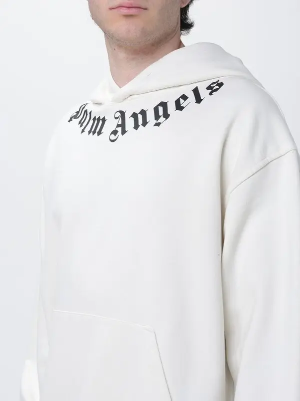 Palm Angels Cotton Hoodie With Logo