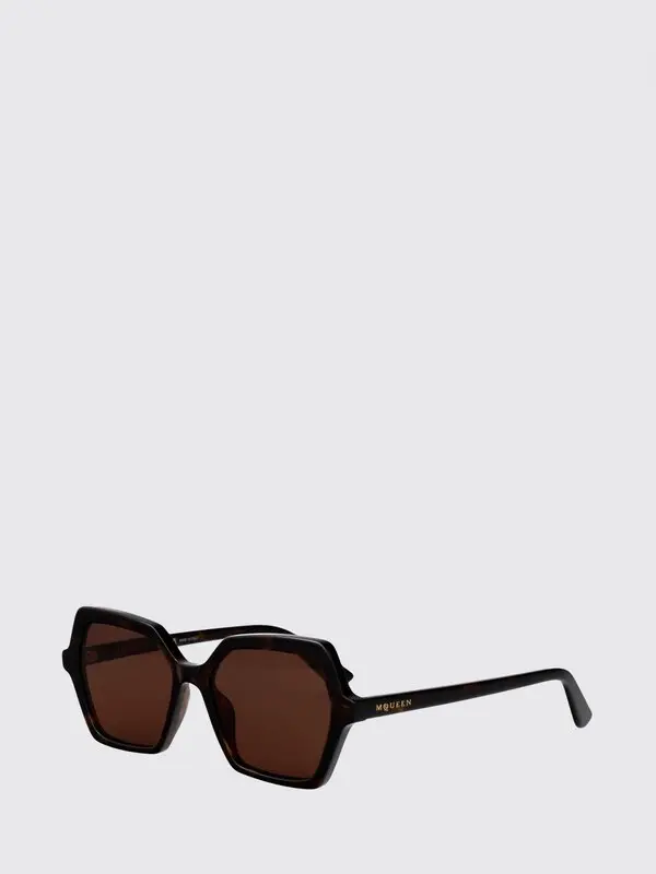 Alexander McQueen Hexagonal Frame Sunglasses - Brown