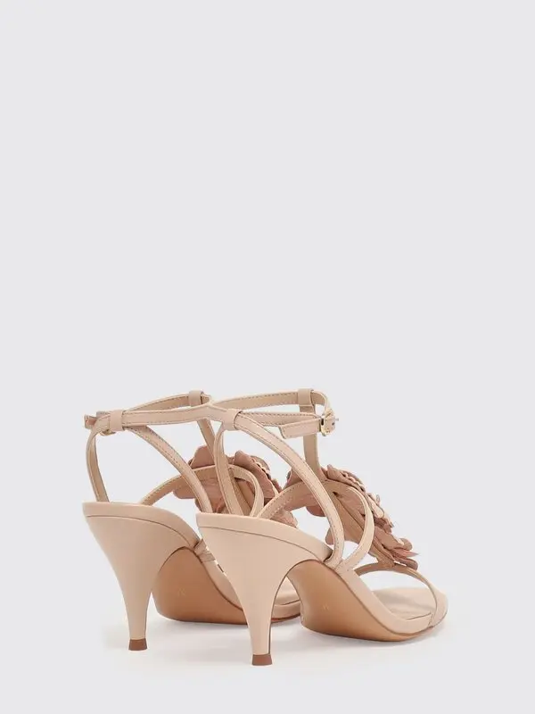TWINSET Leather Sandals With Flowers - Rope