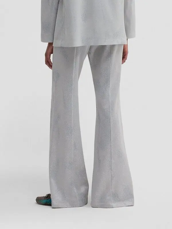 MARGHERITA MACCAPANI Easy Flared Trousers In Organic Cotton Blend