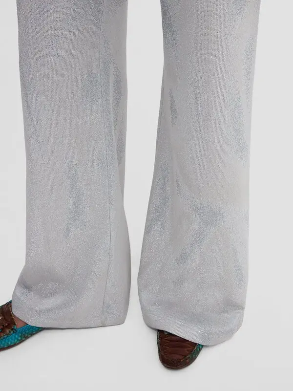 MARGHERITA MACCAPANI Easy Flared Trousers In Organic Cotton Blend